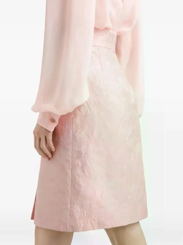 Dolce & Gabbana Jacquard Button-embellished Skirt