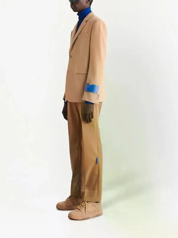 Off-White Embroidered-logo Single-breasted Blazer