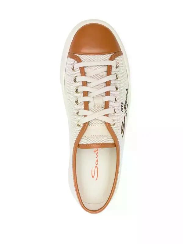 Santoni Canvas Platform Sneakers