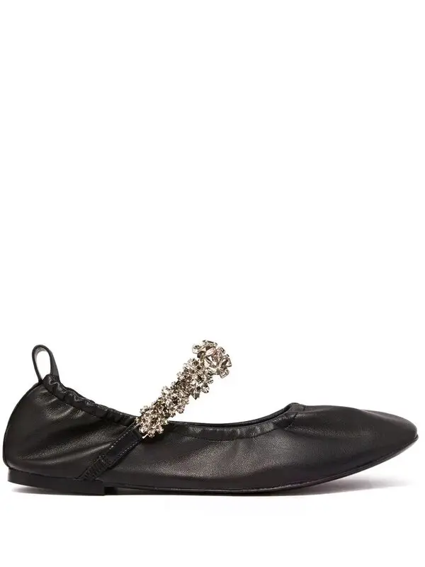 Stella McCartney Elsa Ballet Flats With Crystal Embellishment