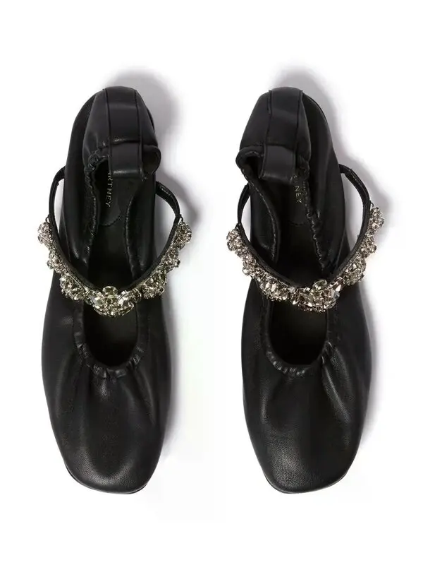 Stella McCartney Elsa Ballet Flats With Crystal Embellishment