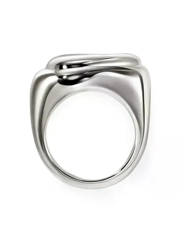 John Hardy Sterling Pebble Signet Ring