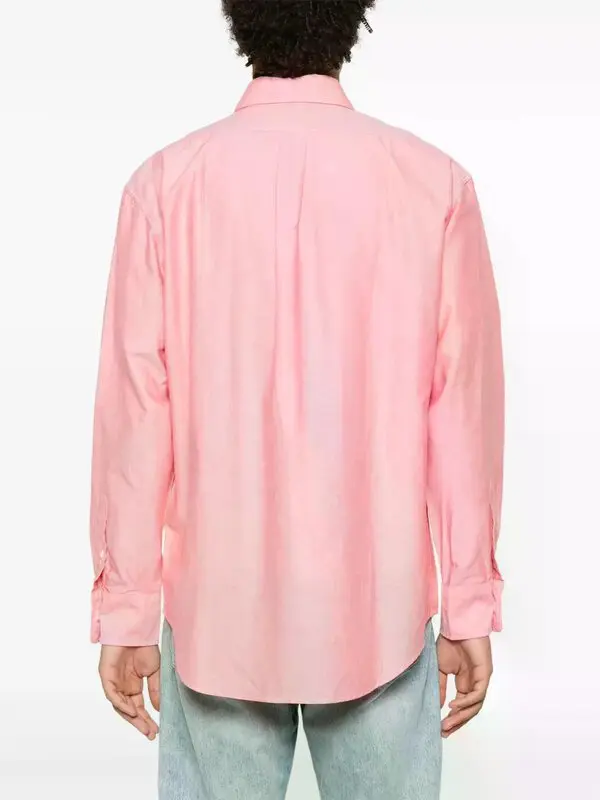 Maison Kitsuné Contour Fox Head-embroidery Cotton Shirt