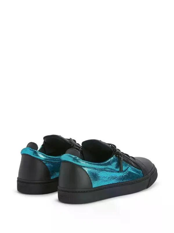 GIUSEPPE ZANOTTI Frankie Double-zip Low-top Sneakers - Blue
