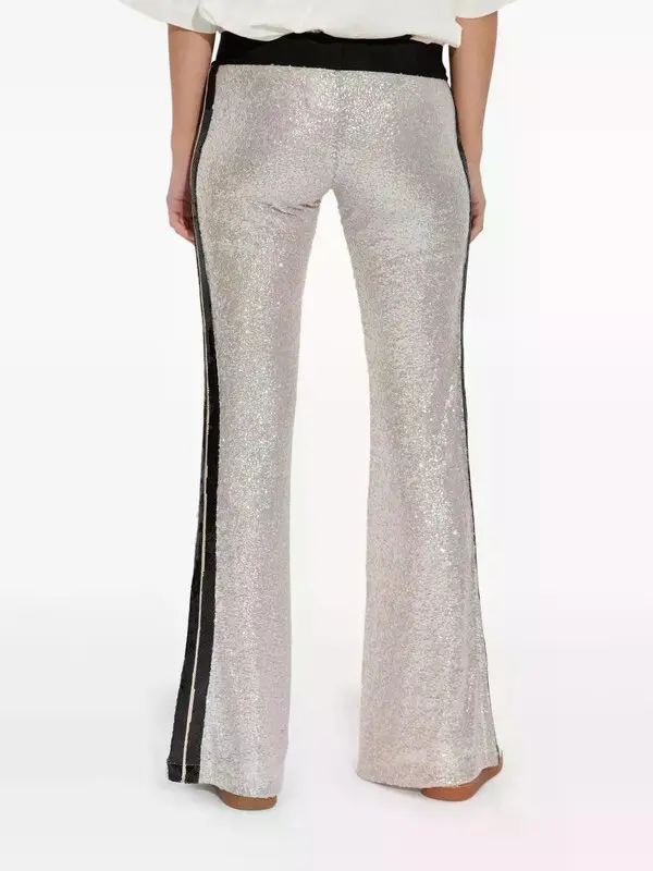 Palm Angels Sequin-embellished Flared Trousers