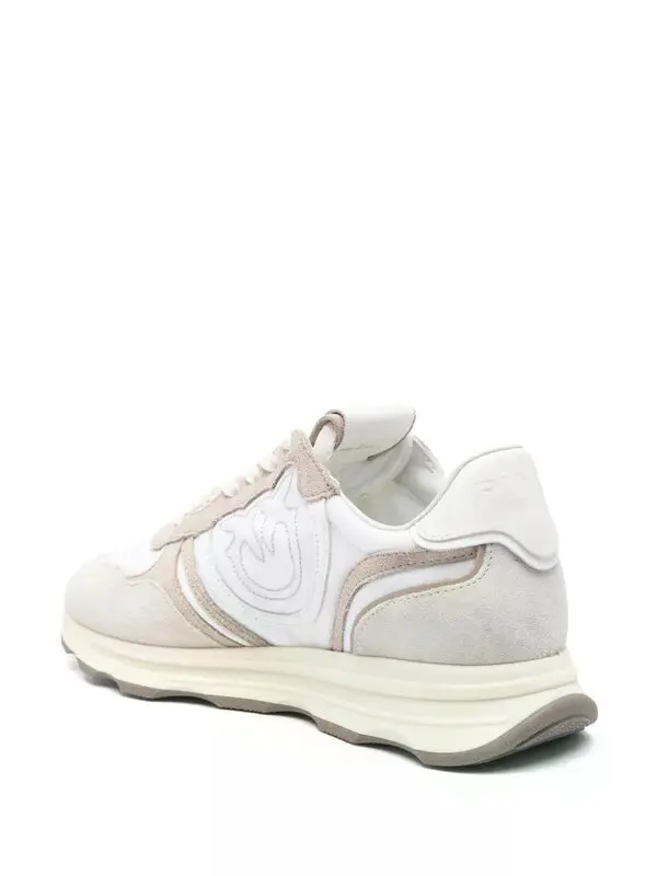 Pinko Love Birds-patch Sneakers - Neutrals