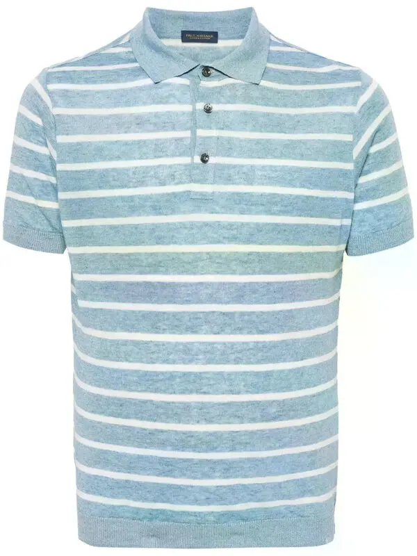 Paul & Shark Striped Linen Polo Shirt