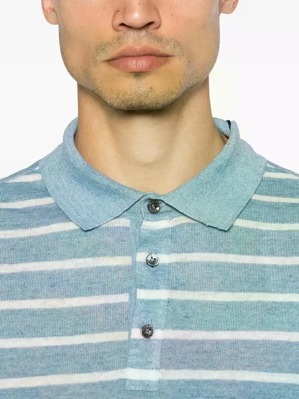 Paul & Shark Striped Linen Polo Shirt