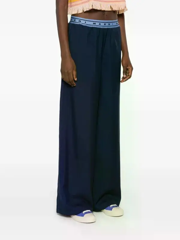 Marni Logo-band Wool Trousers