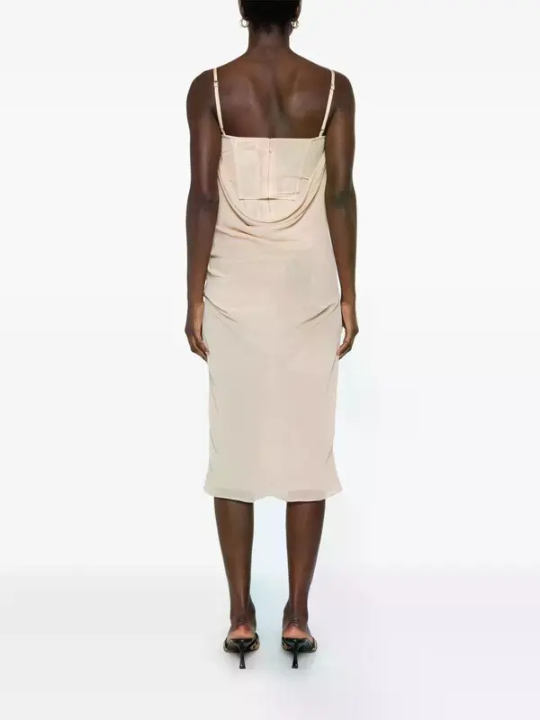 Attico Draped Midi Dress