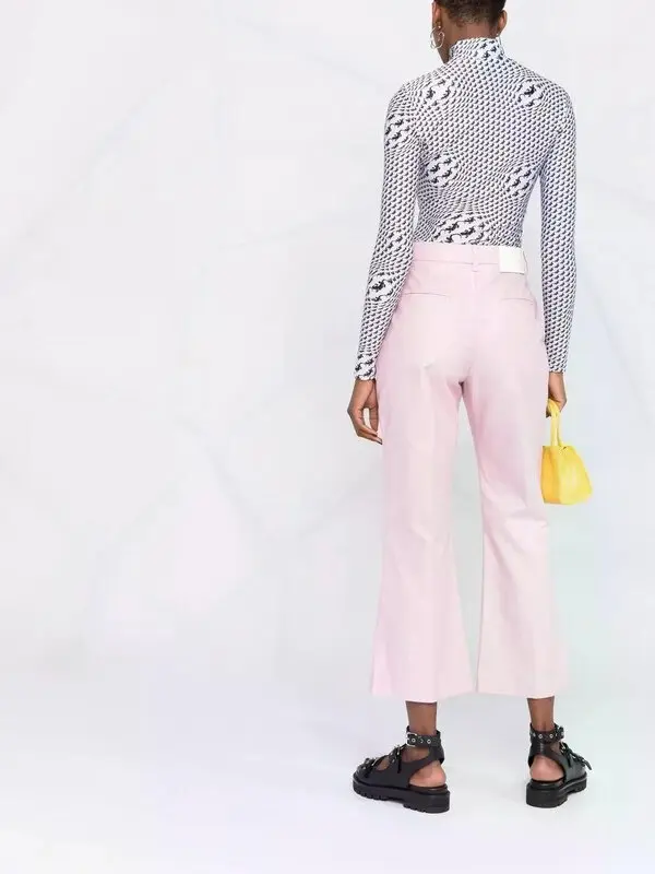 MSGM Pressed-crease Cotton Tailored Trousers
