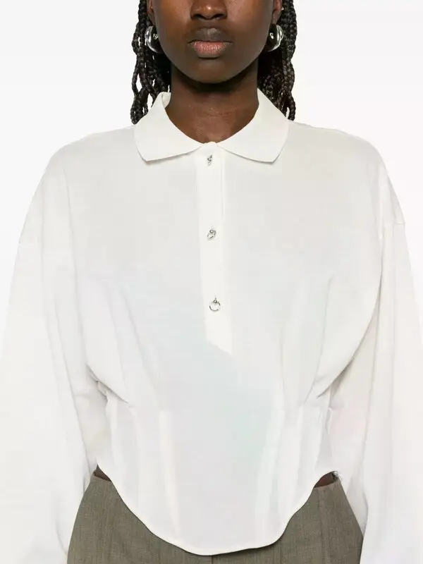 MUGLER Corseted Polo Shirt