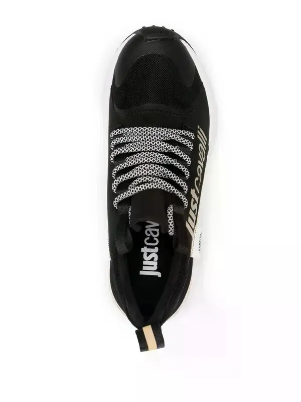Just Cavalli Logo-print Lace-up Sneakers - Black
