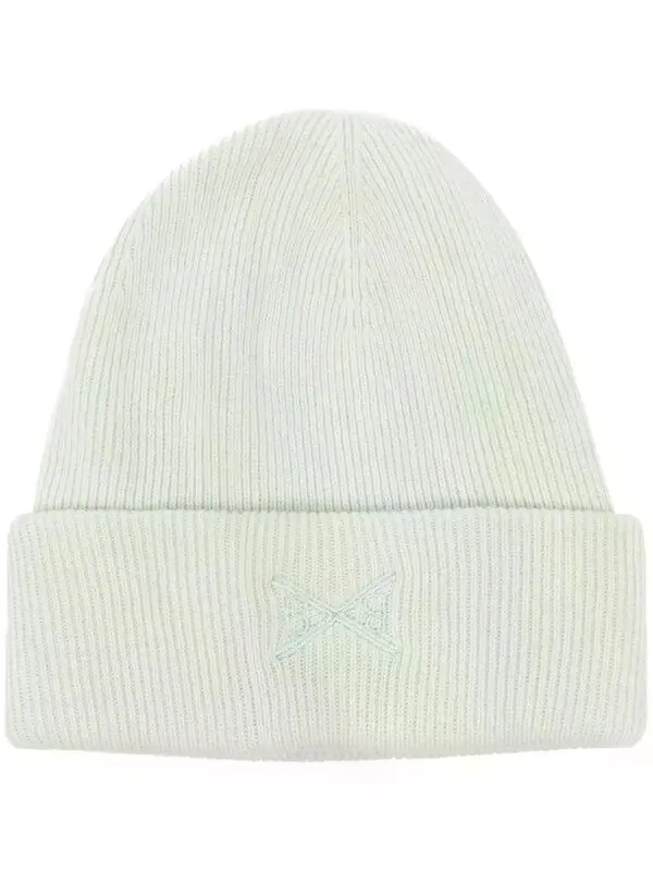 BARRIE Embroidered-logo Knit Beanie - Green