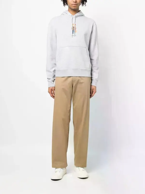 Maison Kitsuné Fox-print Mélange-jersey Hoodie