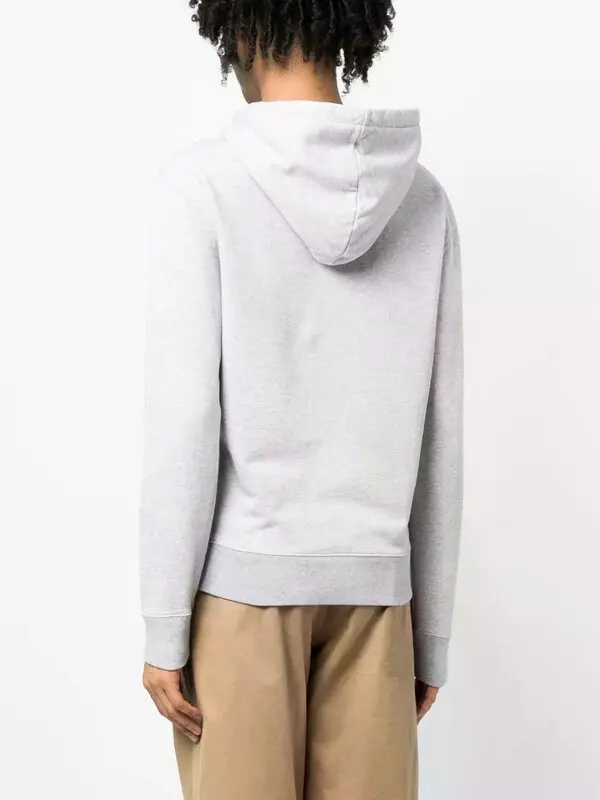 Maison Kitsuné Fox-print Mélange-jersey Hoodie