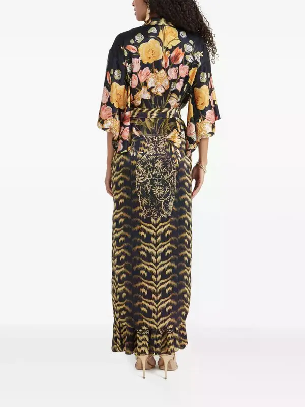 TEMPERLEY LONDON Cleo Floral-print Coat - Black