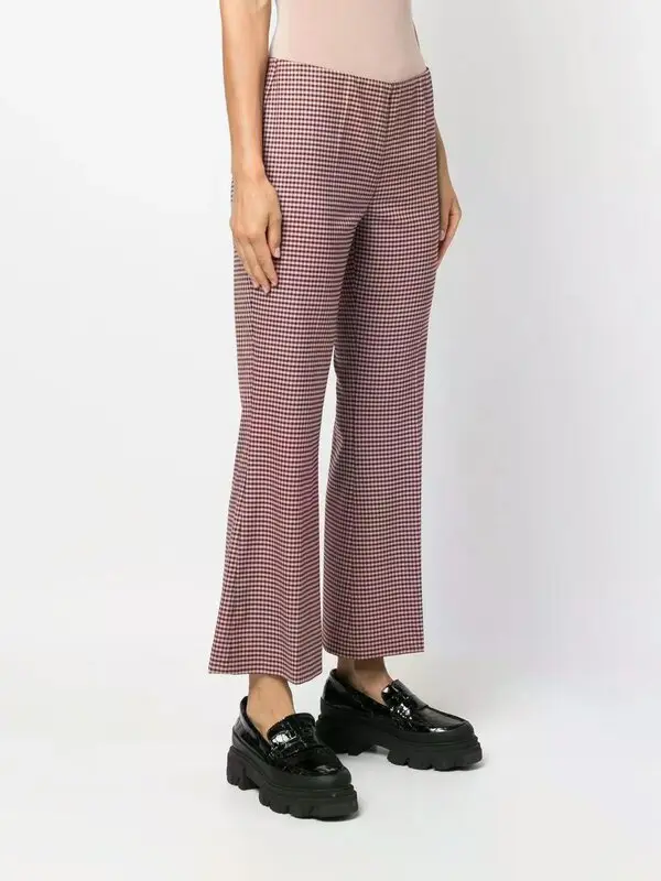 P.a.r.o.s.h Houndstooth Flared Trousers