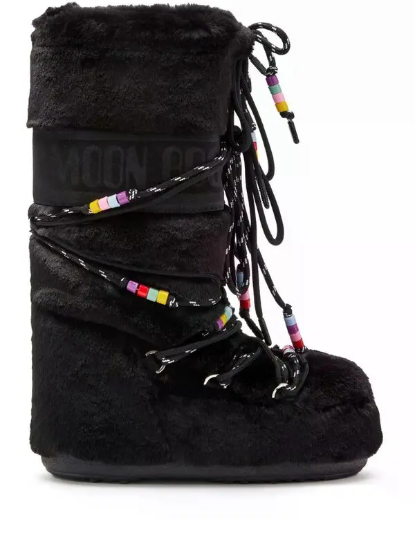 Moon Boot Icon Faux-fur Snow Boots - Black