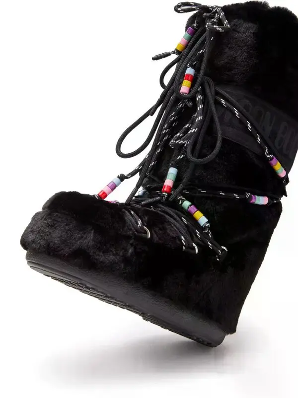 Moon Boot Icon Faux-fur Snow Boots - Black