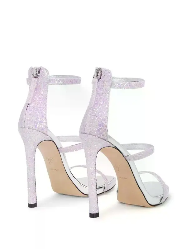 GIUSEPPE ZANOTTI 120mm Glittered Stiletto Sandals