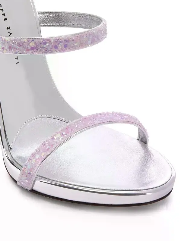GIUSEPPE ZANOTTI 120mm Glittered Stiletto Sandals