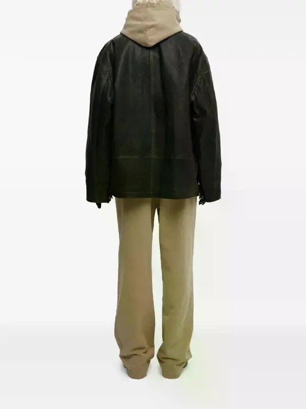 MAINLESS Scratched Leather Jacket