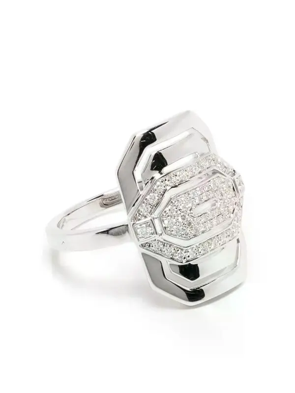 STATEMENT Mini My Way Half Paved Ring - Silver