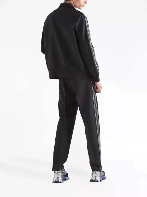 Prada Wool-mohair Trousers With Triangle Logo