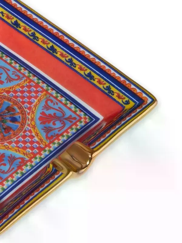 Dolce & Gabbana Contrasting-pattern Porcelain Ash-tray