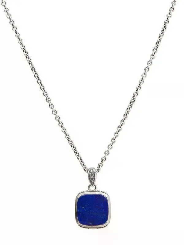 John Varvatos Sterling Lapis Lazuli Pendant Necklace - Silver