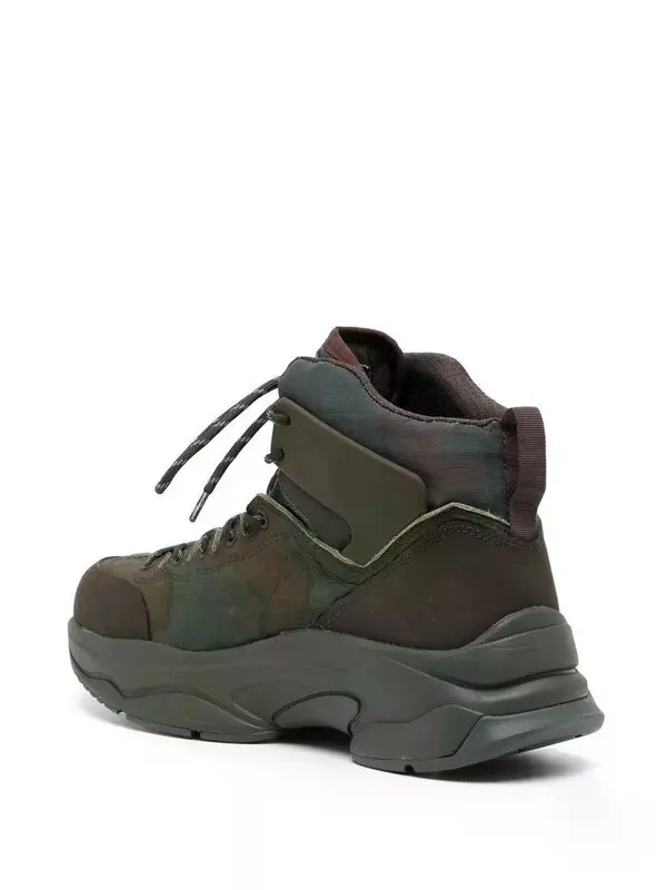 Undercover Camouflage-print Lace-up Boots - Brown