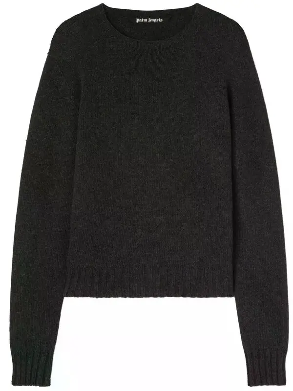 Palm Angels Curved-logo Wool Sweater