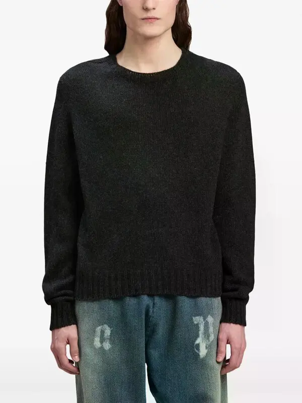 Palm Angels Curved-logo Wool Sweater