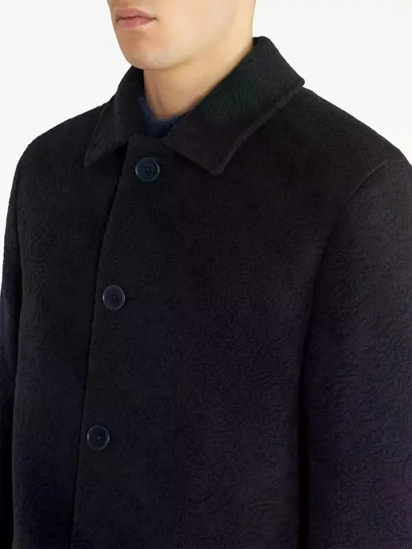 Etro Textured-finish Button-down Coat