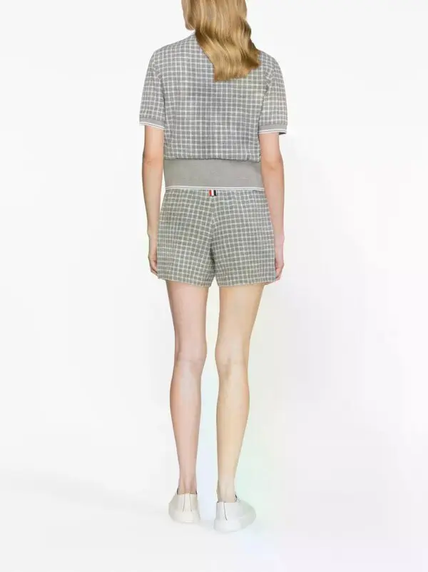 Thom Browne Checked Tweed Track Shorts
