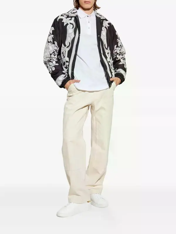 Versace Trousers With Logo Patch