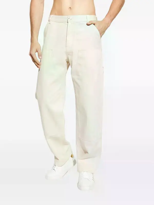 Versace Trousers With Logo Patch