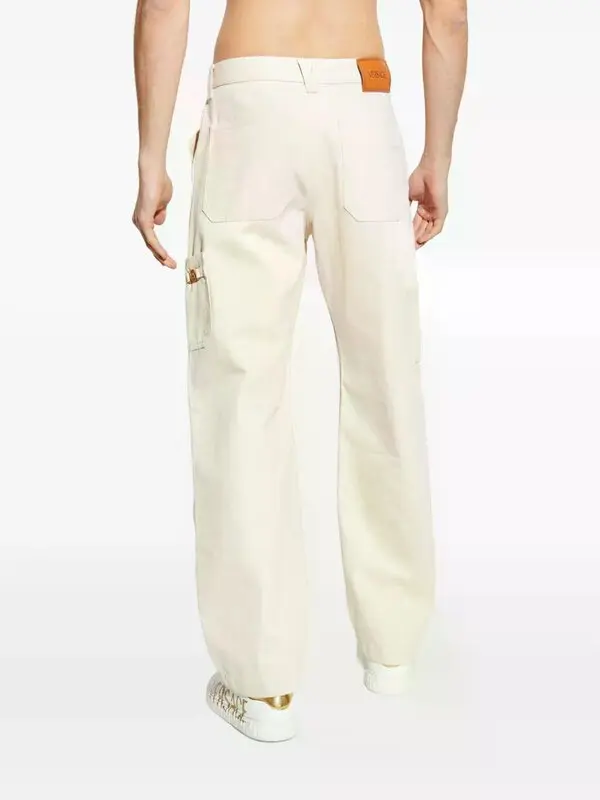 Versace Trousers With Logo Patch