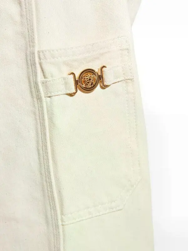 Versace Trousers With Logo Patch