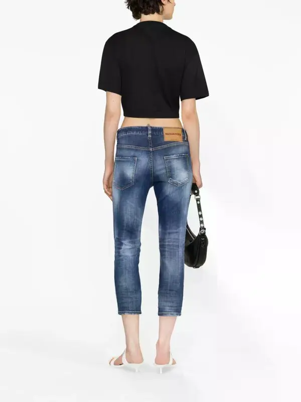 Dsquared2 Distressed Cropped Jeans