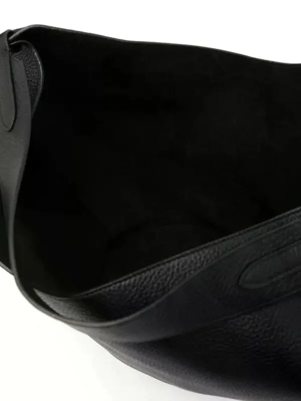 Khaite Medium Lotus Leather Tote Bag - Black