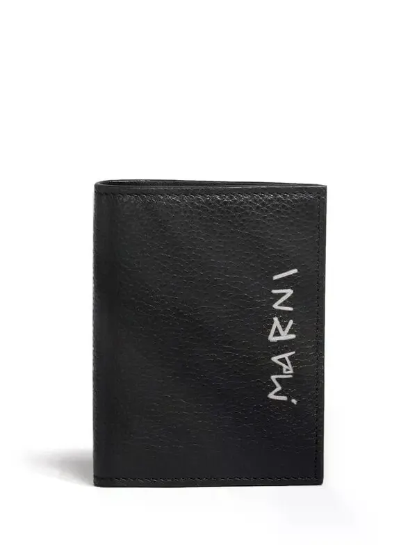 Marni Logo-embroidered Billfold Wallet - Black