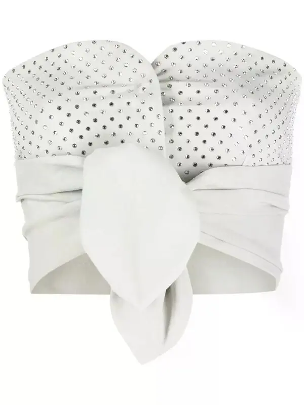 Philosophy Di Lorenzo Serafini Punched-paneling Strapless Top - Grey