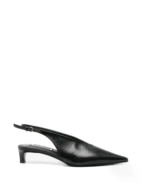 JIL SANDER 35mm Leather Pumps - Black