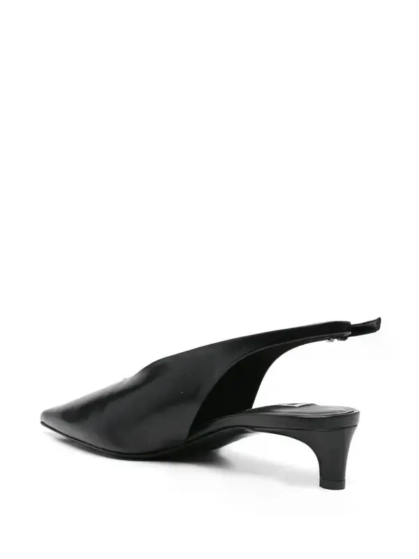 JIL SANDER 35mm Leather Pumps - Black