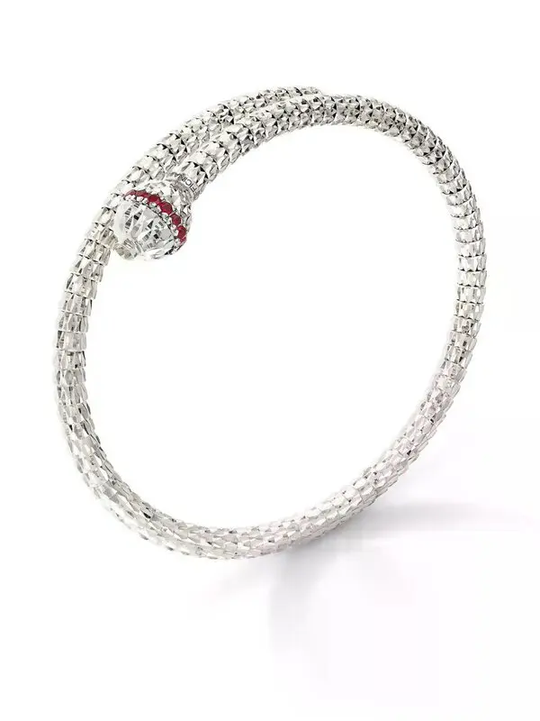 OFFICINA BERNARDI 18kt White Gold Ophidia Ruby Bangle