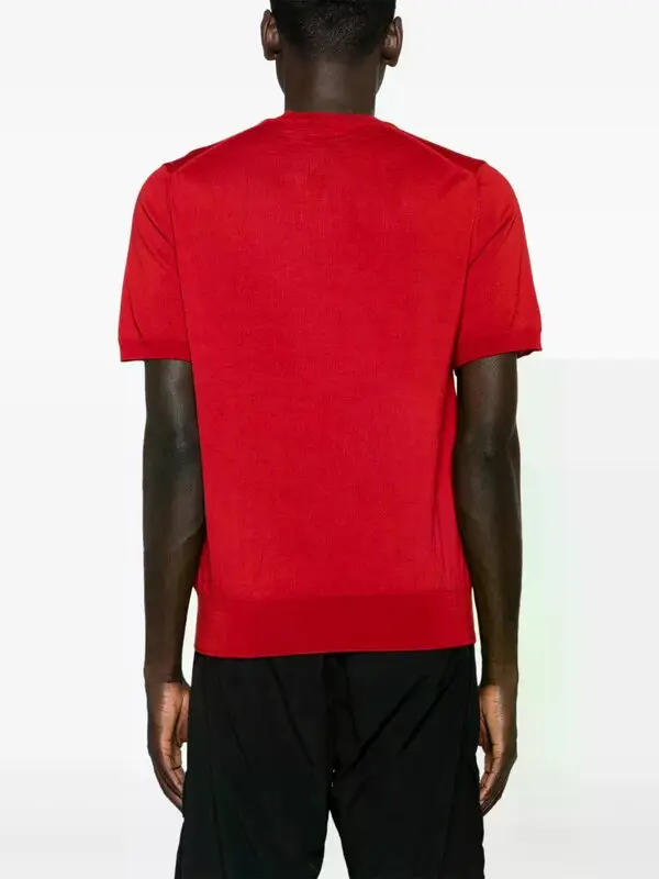Play Comme Des Garcon Heart Patch Wool Jumper - Red