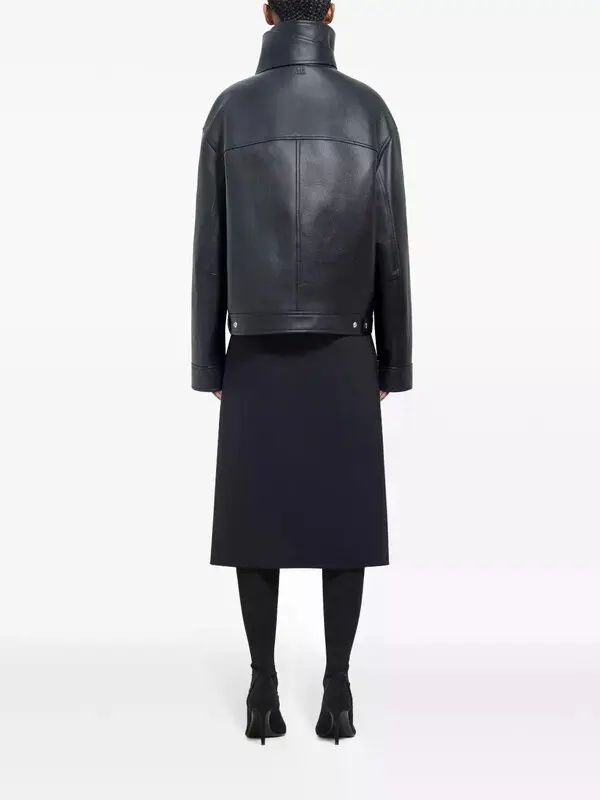COURREGES Oversized Leather Jacket