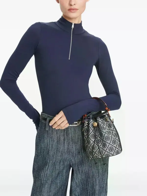 Tory Burch T Monogram Mini Bucket Bag - Blue